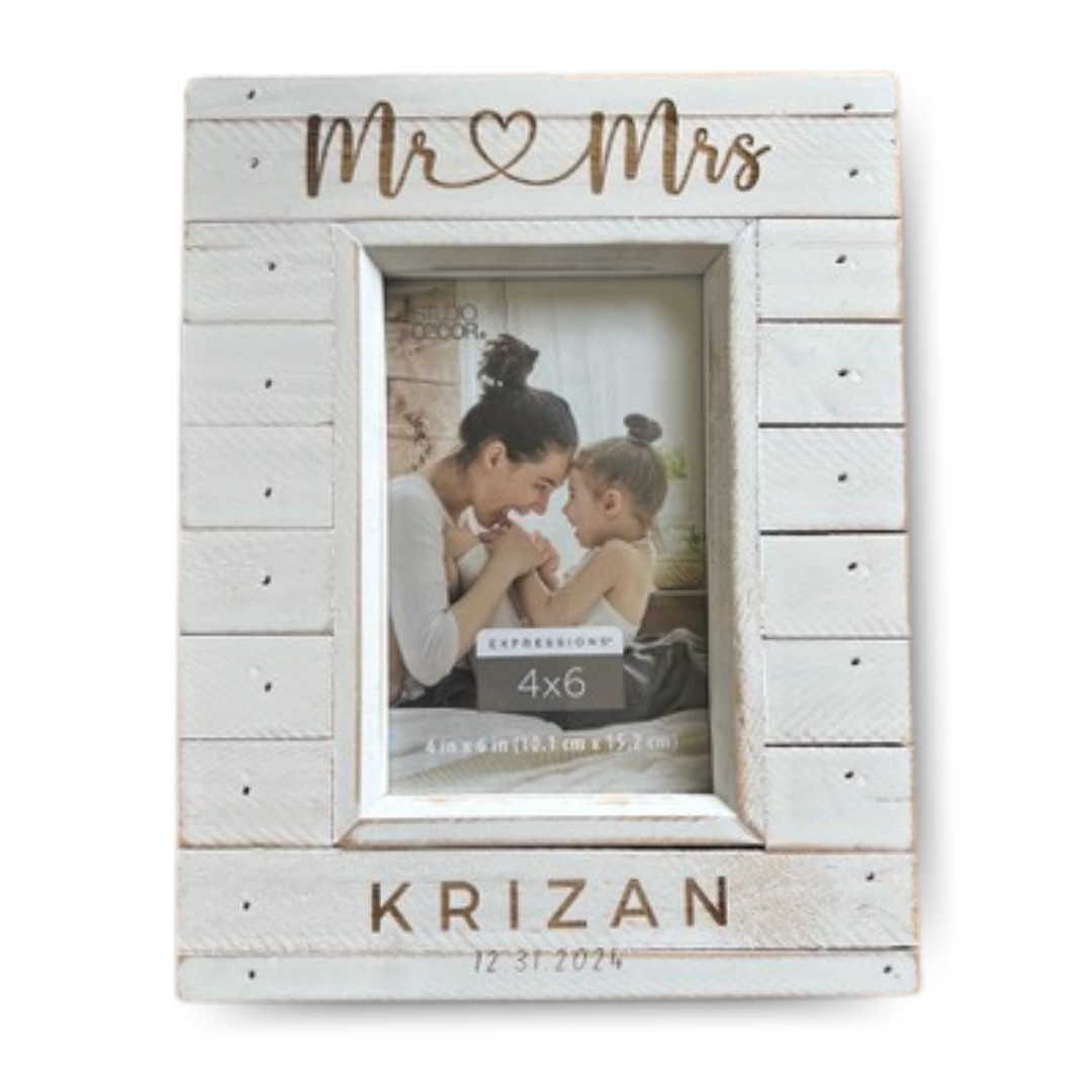 Custom Mr & Mrs Picture Frame – Designs by Amanda Deutsch